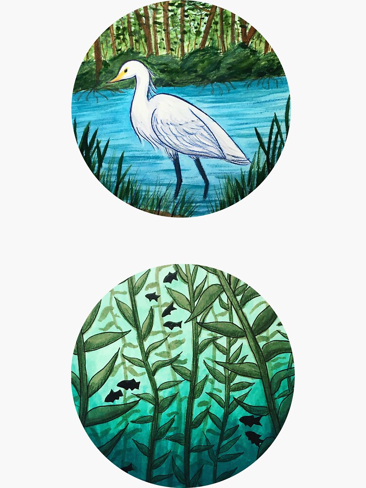"Waterways Sticker Set" Sticker by LahaskaArt | Redbubble