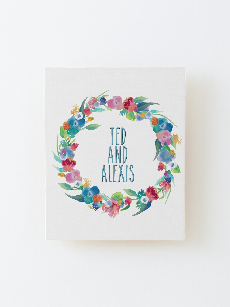 "schitt's creek - ted mullens and alexis rose" Mounted Print for Sale ...