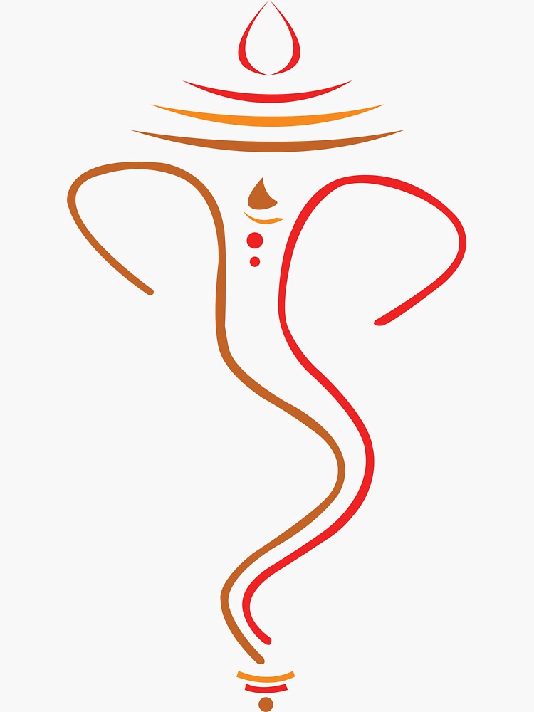 "Simple And Elegant Lord Ganesh" Sticker for Sale by eufouria | Redbubble