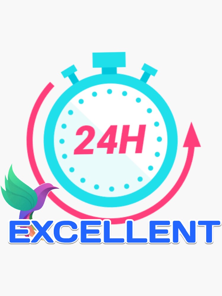 "Excellent clock" Sticker for Sale by Sachin1781 | Redbubble