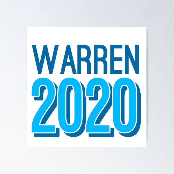 "WARREN 2020" Poster for Sale by courtneyklich | Redbubble