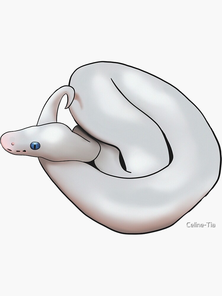 "Blue eye leucistic ball python" Sticker for Sale by Celine-Tia | Redbubble