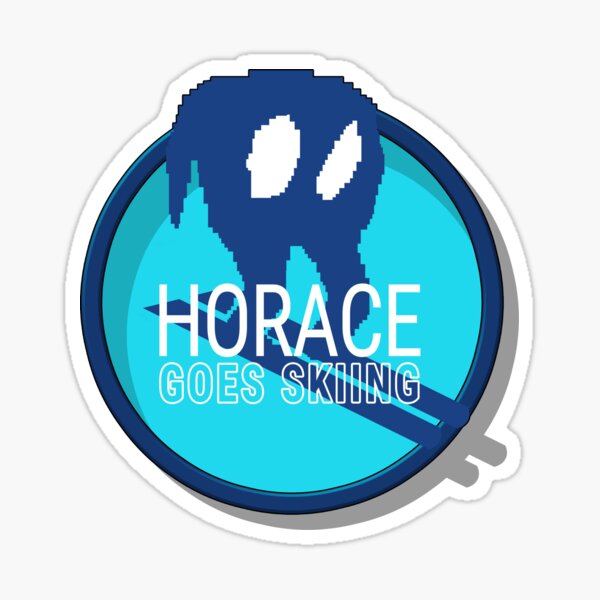 "Horace goes Skiing - Badge" Sticker for Sale by RetroTrader | Redbubble