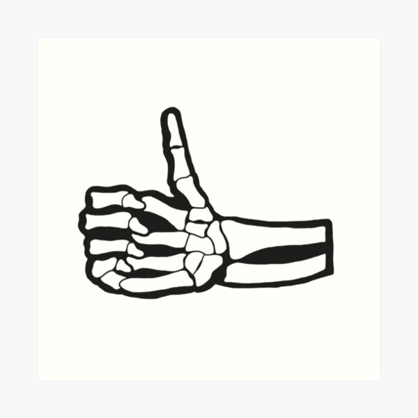 "Skeleton Thumbs Up" Art Print by tomfewings | Redbubble