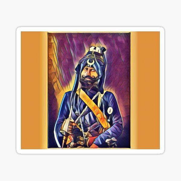 "The Immortal Sikh Warrior" Sticker by bharj | Redbubble