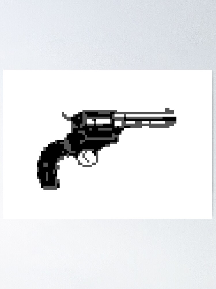 "Pixel Revolver" Poster for Sale by GamersCafe | Redbubble