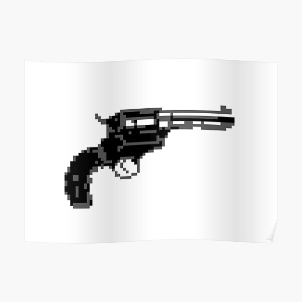 "Pixel Revolver" Poster for Sale by GamersCafe | Redbubble