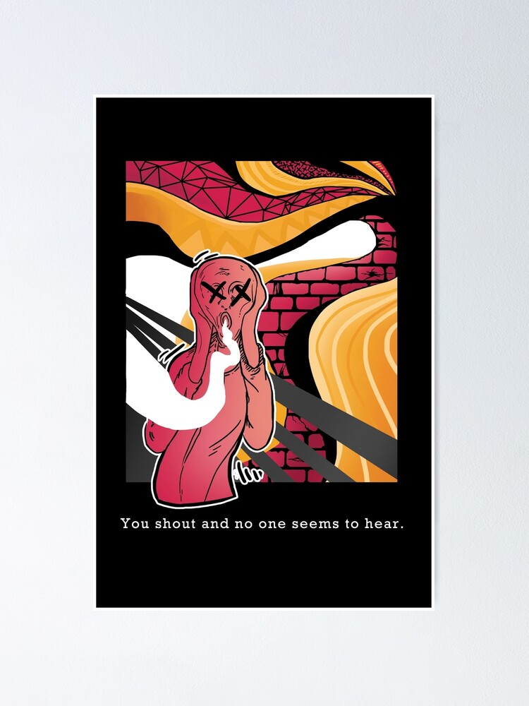 "''The Scream'', Trippy version" Poster for Sale by itsmemizzeh | Redbubble