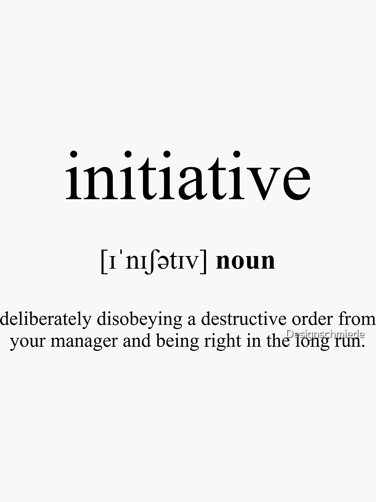 "Initiative Definition | Dictionary Collection" Sticker by ...