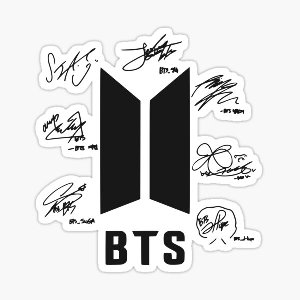 Sticker: Bts Signatures | Redbubble