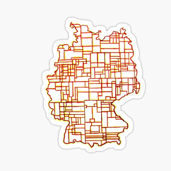 "Germany map illustration" Sticker for Sale by acediscovery | Redbubble
