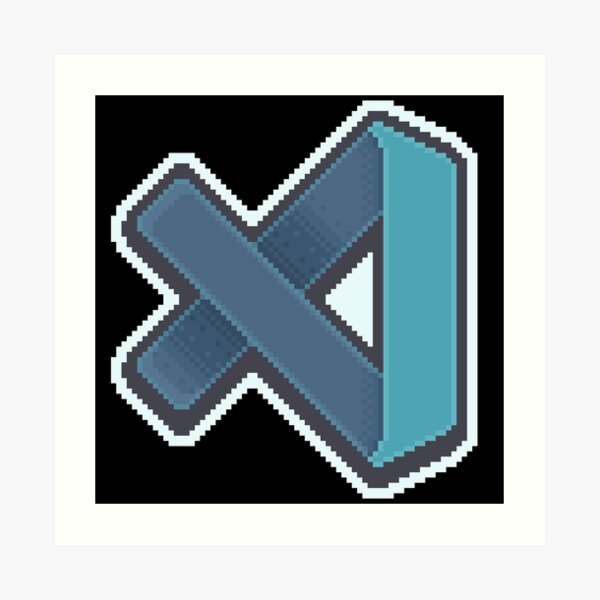 "Visual Studio Code Pixel Art" Art Print by astrellon | Redbubble