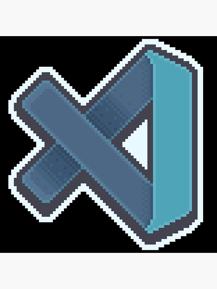 Lámina fotográfica «Código de Visual Studio Pixel Art» de astrellon ...