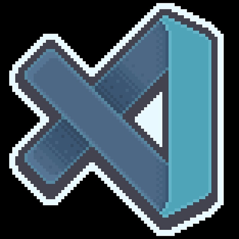 "Visual Studio Code Pixel Art" by astrellon | Redbubble