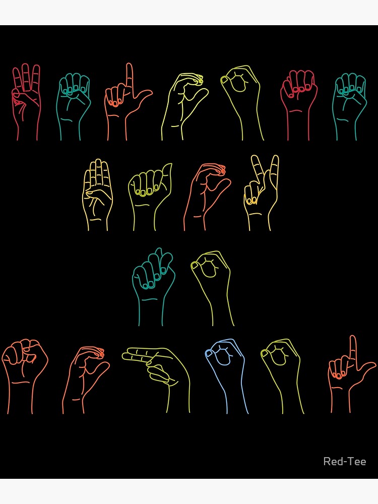 "Welcome Back To School ASL Sign language Alphabet Gift idea" Canvas ...