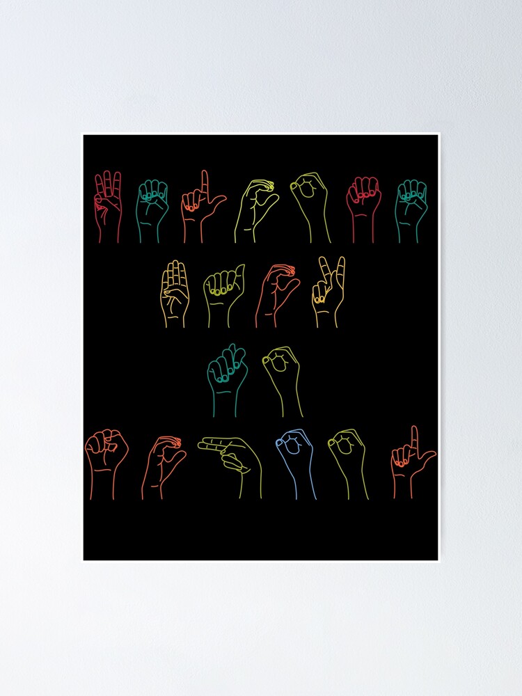 "Welcome Back To School ASL Sign language Alphabet Gift idea" Poster ...