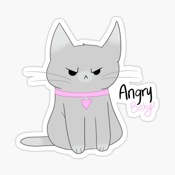 "Angry Baby" Sticker by KutiKat | Redbubble
