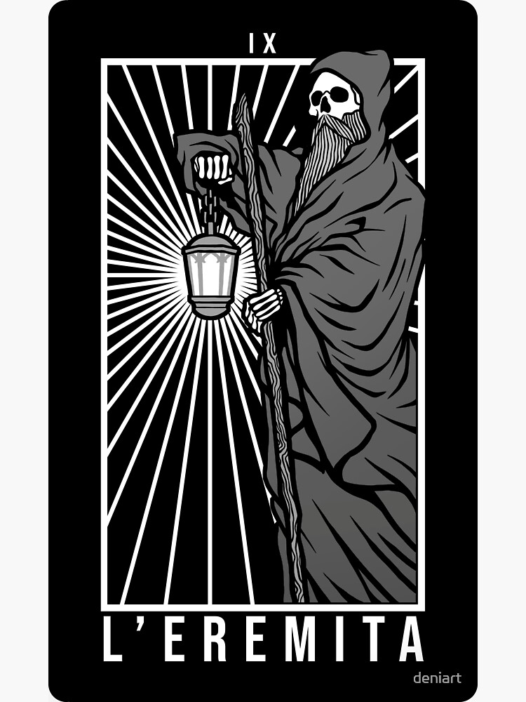 "The Hermit" Sticker for Sale by deniart | Redbubble