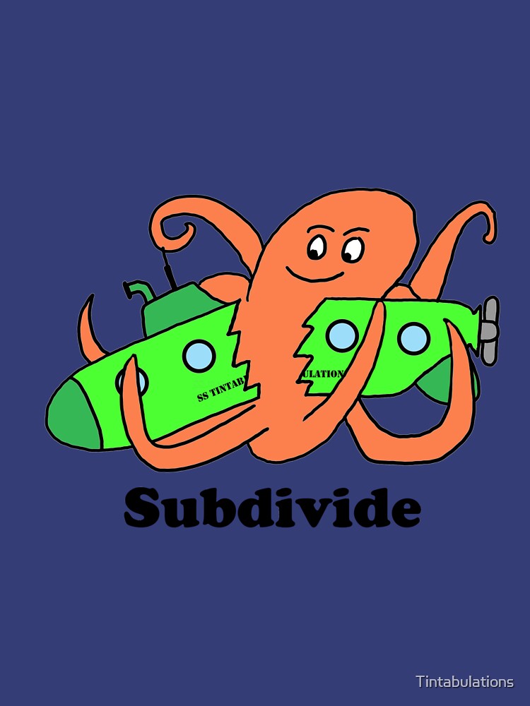 "Subdivide" T-shirt for Sale by Tintabulations | Redbubble | music t ...