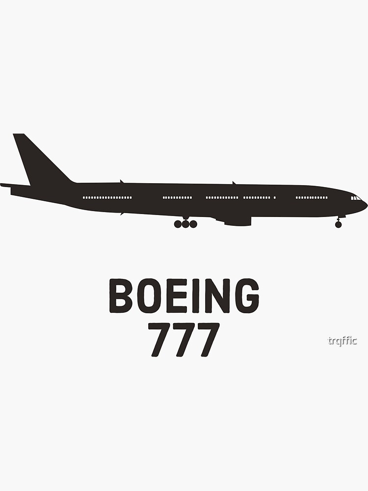 "Boeing 777 Silhouette" Sticker for Sale by trqffic | Redbubble