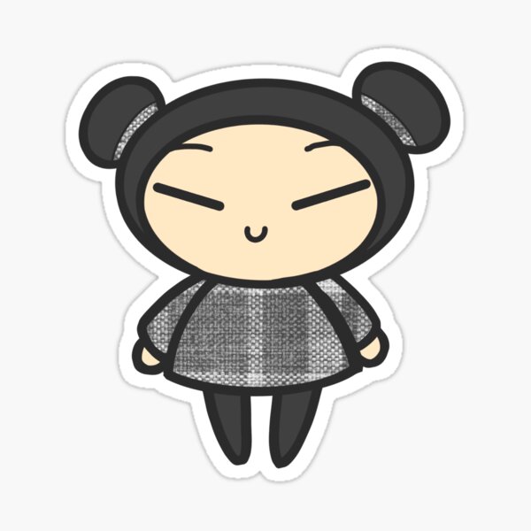 "Gray Plaid Pucca" Sticker for Sale by aishiiart | Redbubble