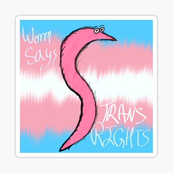 "Trans Pride Worm" Sticker by BEAM1920 | Redbubble