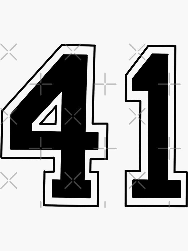 "sport number 41" Sticker for Sale by Maelyn-Couch | Redbubble