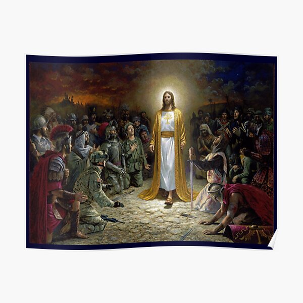 "Military Army Soldiers Praising Jesus Christ" Poster by smartnet77 ...
