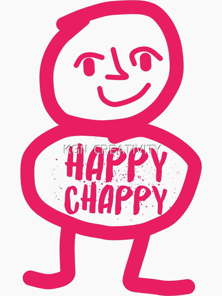 "Happy Chappy Cartun Design " Sticker for Sale by ALAM08 | Redbubble
