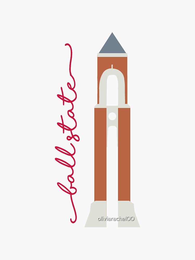 "Ball State Bell Tower" Sticker for Sale by oliviarachel00 | Redbubble