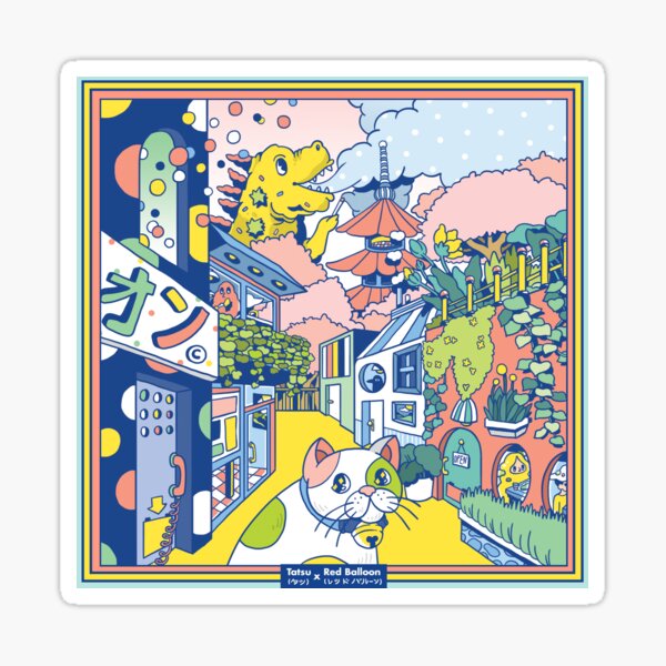 "CAT DINO" Sticker for Sale by tatsu-id | Redbubble