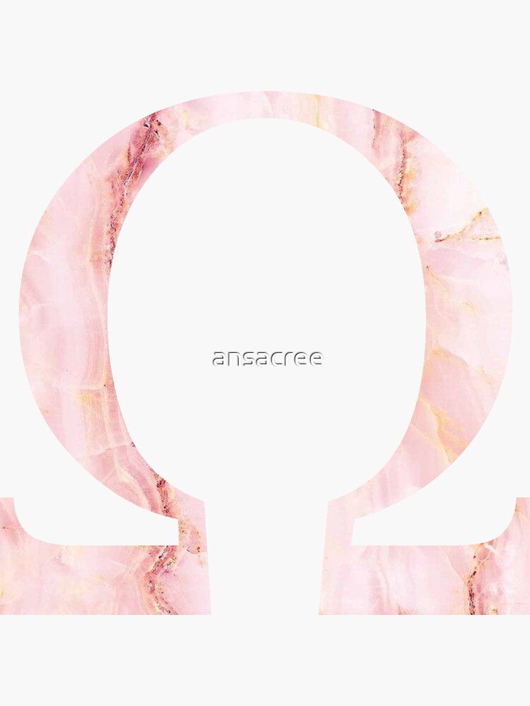 "Omega Blush Pink Marble" Sticker for Sale by ansacree | Redbubble