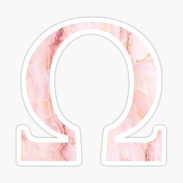 "Omega Blush Pink Marble" Sticker for Sale by ansacree | Redbubble
