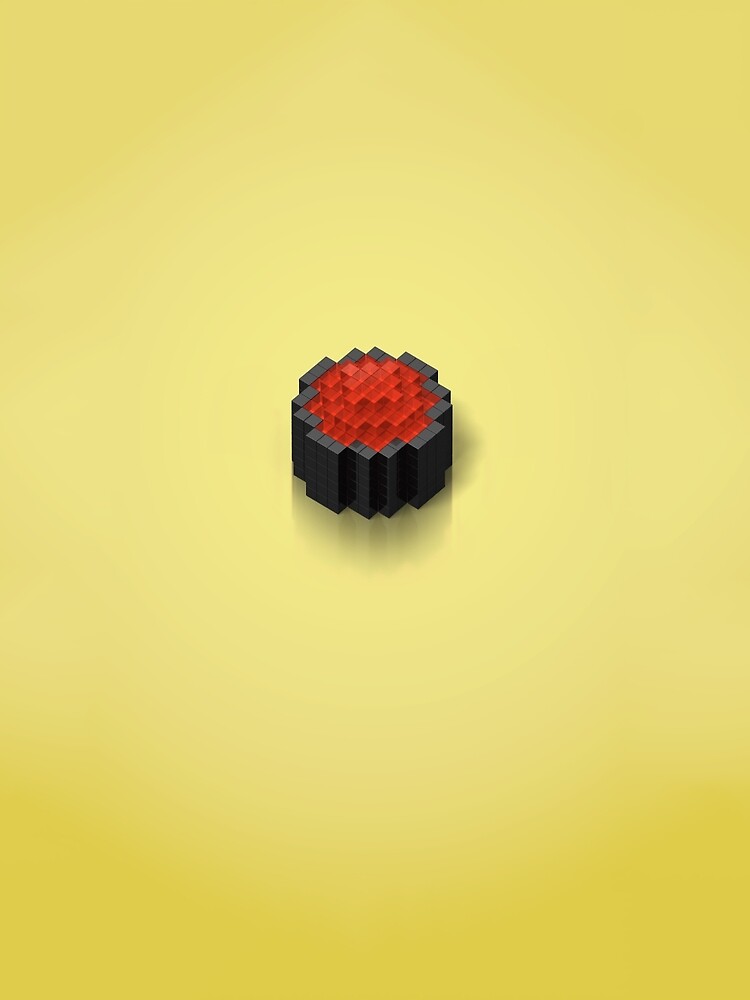 "Fish Roe Gunkan Sushi / 3D Pixel Art" Poster for Sale by kinkitsune ...