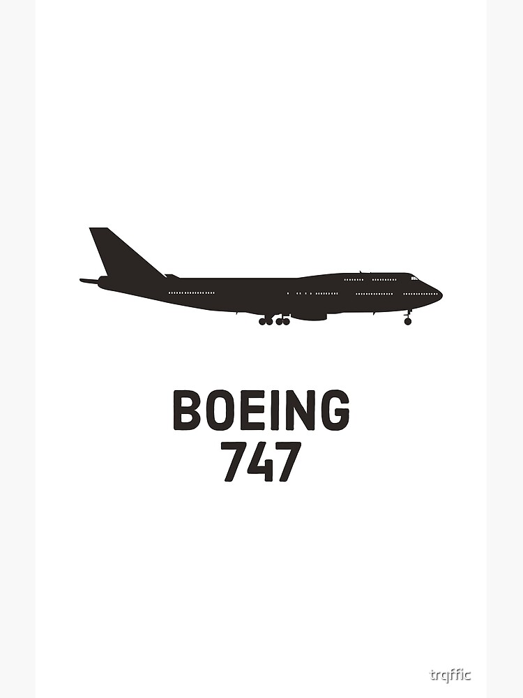 "Boeing 747 silhouette" Poster for Sale by trqffic | Redbubble