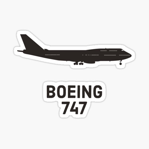 "Boeing 747 silhouette" Sticker by trqffic | Redbubble