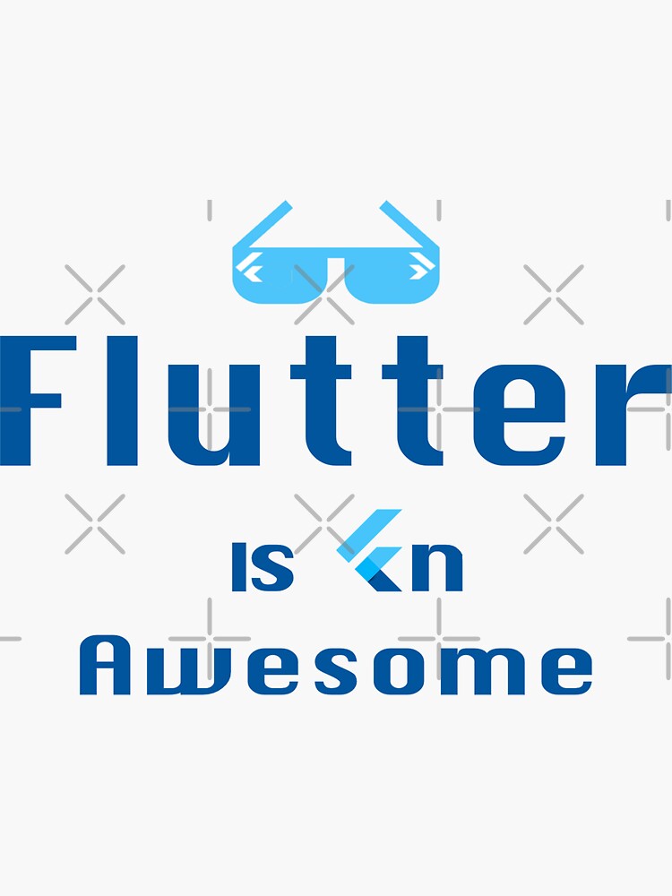 "Flutter Dart Awesome" Sticker for Sale by leesander | Redbubble