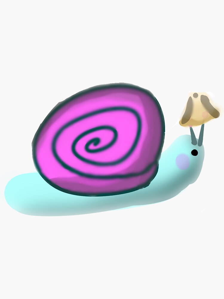 "Cute Snail With A Hat" Sticker by Admiral-X | Redbubble