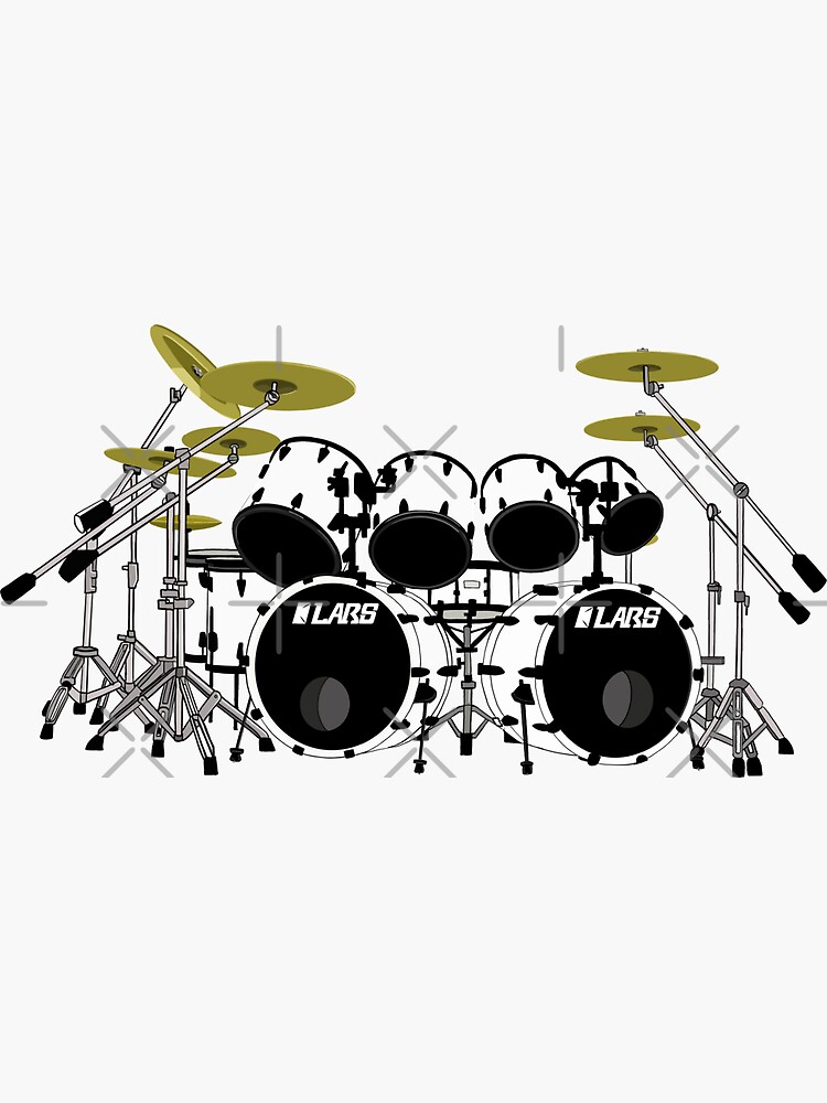 " Black Album Drum kit" Sticker for Sale by Declan TIGER | Redbubble