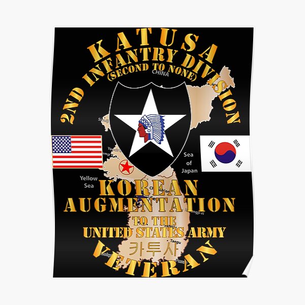 Póster «Ejército - KATUSA - 2da ID w Mapa de Corea» de twix123844 ...