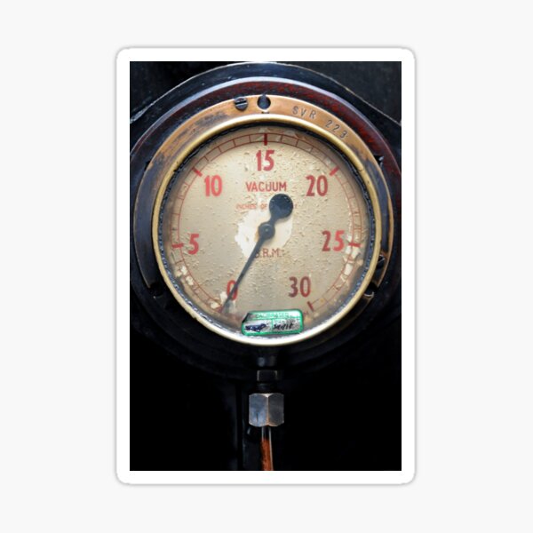 "Steam Loco brake vacuum gauge " Sticker by Scenebyrail | Redbubble