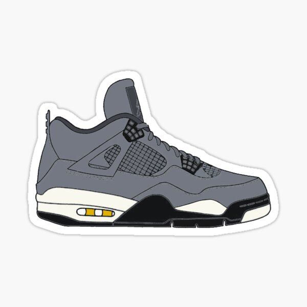 "Air Jordan IV (4) "Cool Grey"" Sticker by gaeldesmarais | Redbubble