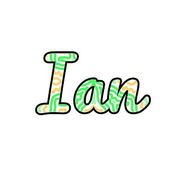 "Ian Handwritten Name" Sticker for Sale by inknames | Redbubble
