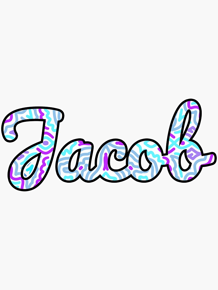 "Jacob Handwritten Name" Sticker for Sale by inknames | Redbubble