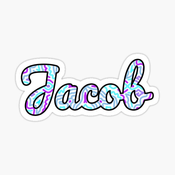 "Jacob Handwritten Name" Sticker for Sale by inknames | Redbubble
