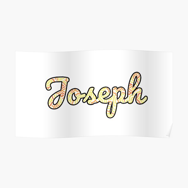 "Joseph Handwritten Name" Poster for Sale by inknames | Redbubble
