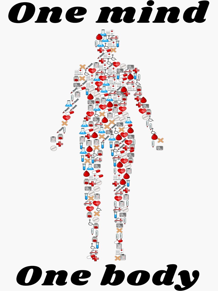 "One Mind One Body" Sticker for Sale by shirtye | Redbubble
