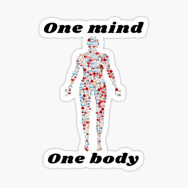 "One Mind One Body" Sticker for Sale by shirtye | Redbubble