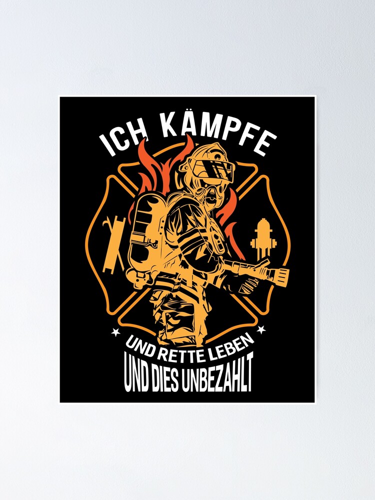 "Lifesaver, fireman, fire brigade" Poster for Sale by fantasyy | Redbubble