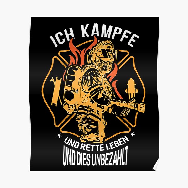 "Lifesaver, fireman, fire brigade" Poster for Sale by fantasyy | Redbubble